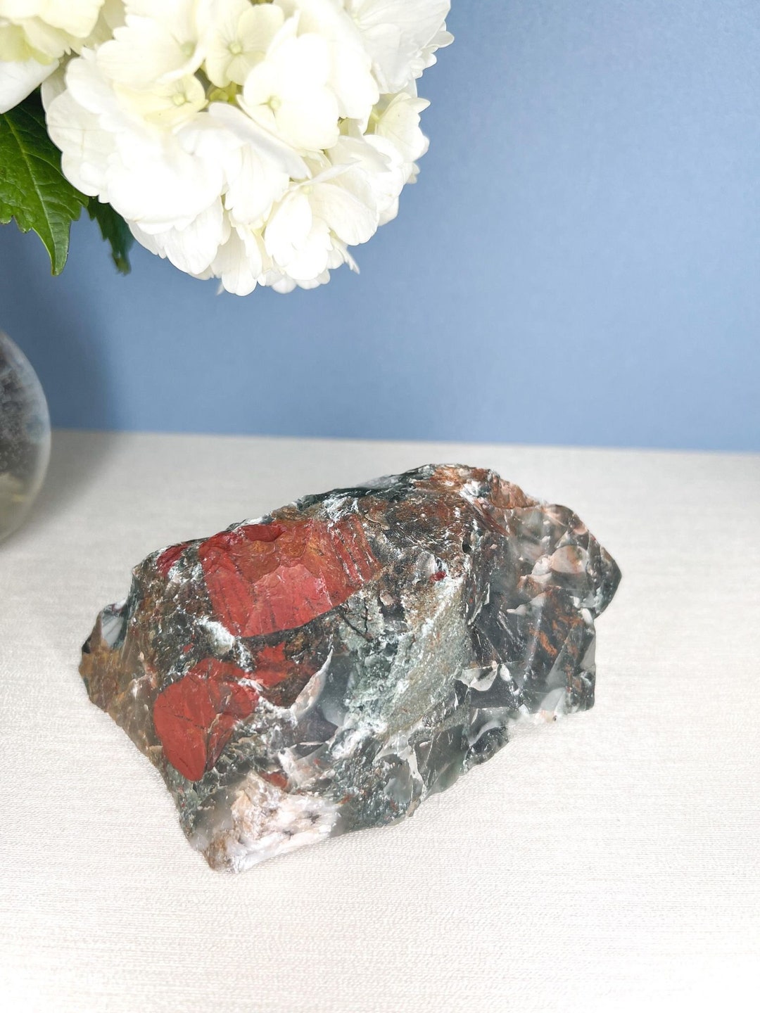 Cobbed Bloodstone Chunk Rough Specimen Protection Stone - Etsy