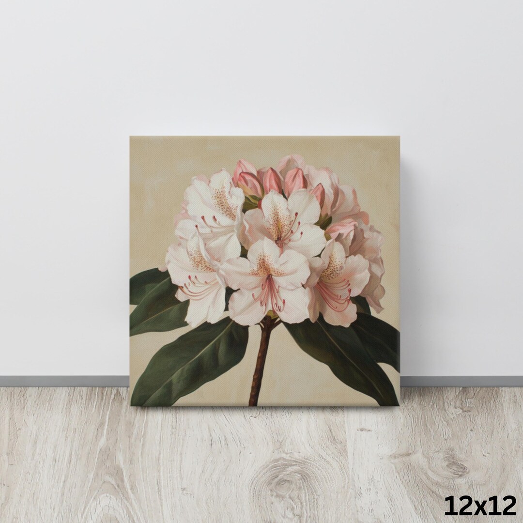 Rhododendron Canvas Print | Rhododendron Painting Print | Flower Canvas ...