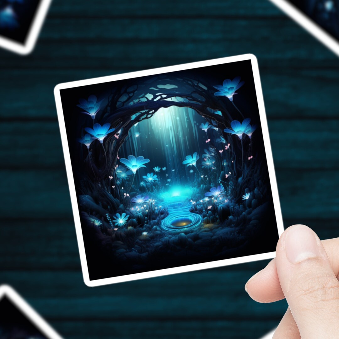 Magical World Sticker | Waterfall Sticker | Mystical Stickers | Magical ...