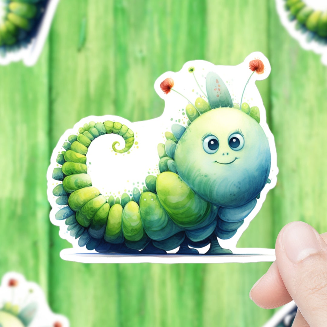 Caterpillar Sticker | Bug Stickers | Bug Art | Sticker Gift ...