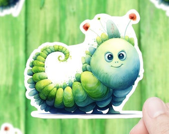 12 PCS Cute Caterpillar Sticker Pack Caterpillar Sticker Animal ...