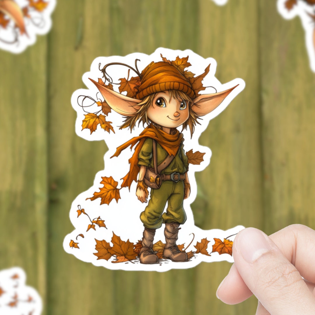 Fall Elf Sticker | Fall Sticker | Fall Vibes | Forest Elf | Mystical ...