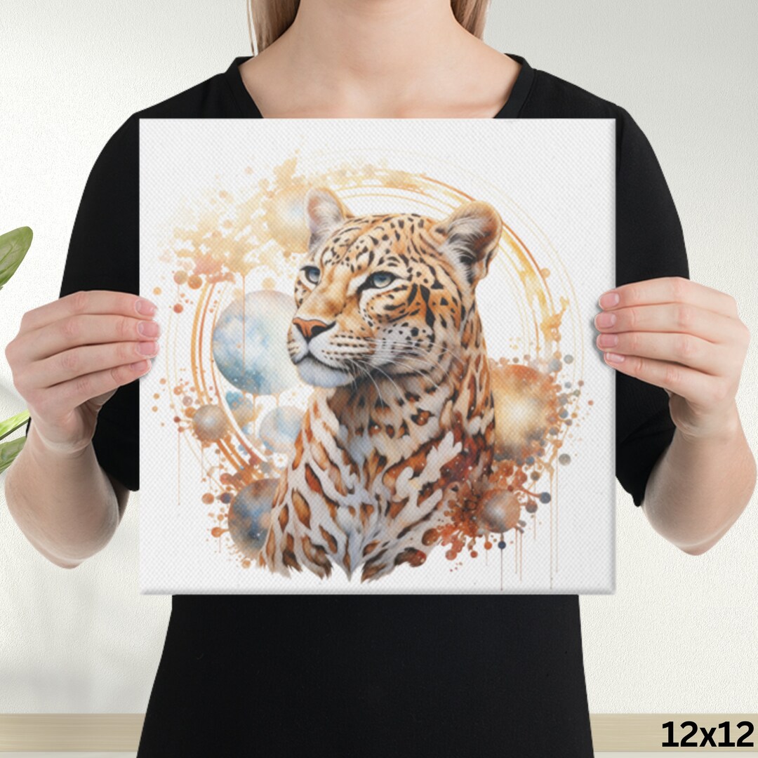 Celestial Leopard Canvas | Animal Art Print | Print Canvas | Ready to ...