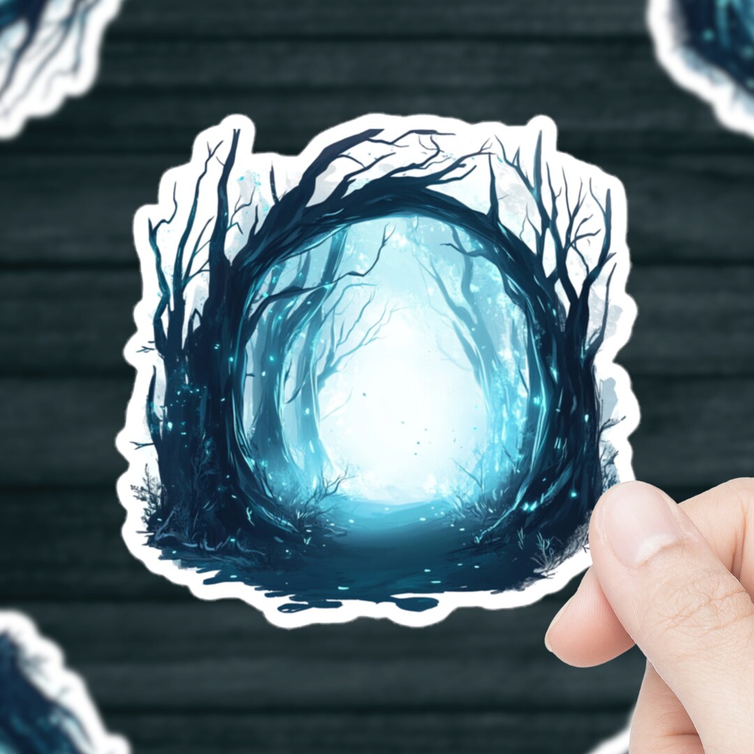Glowing Portal Sticker | Enchanted Forest Sticker | Mystical Art ...