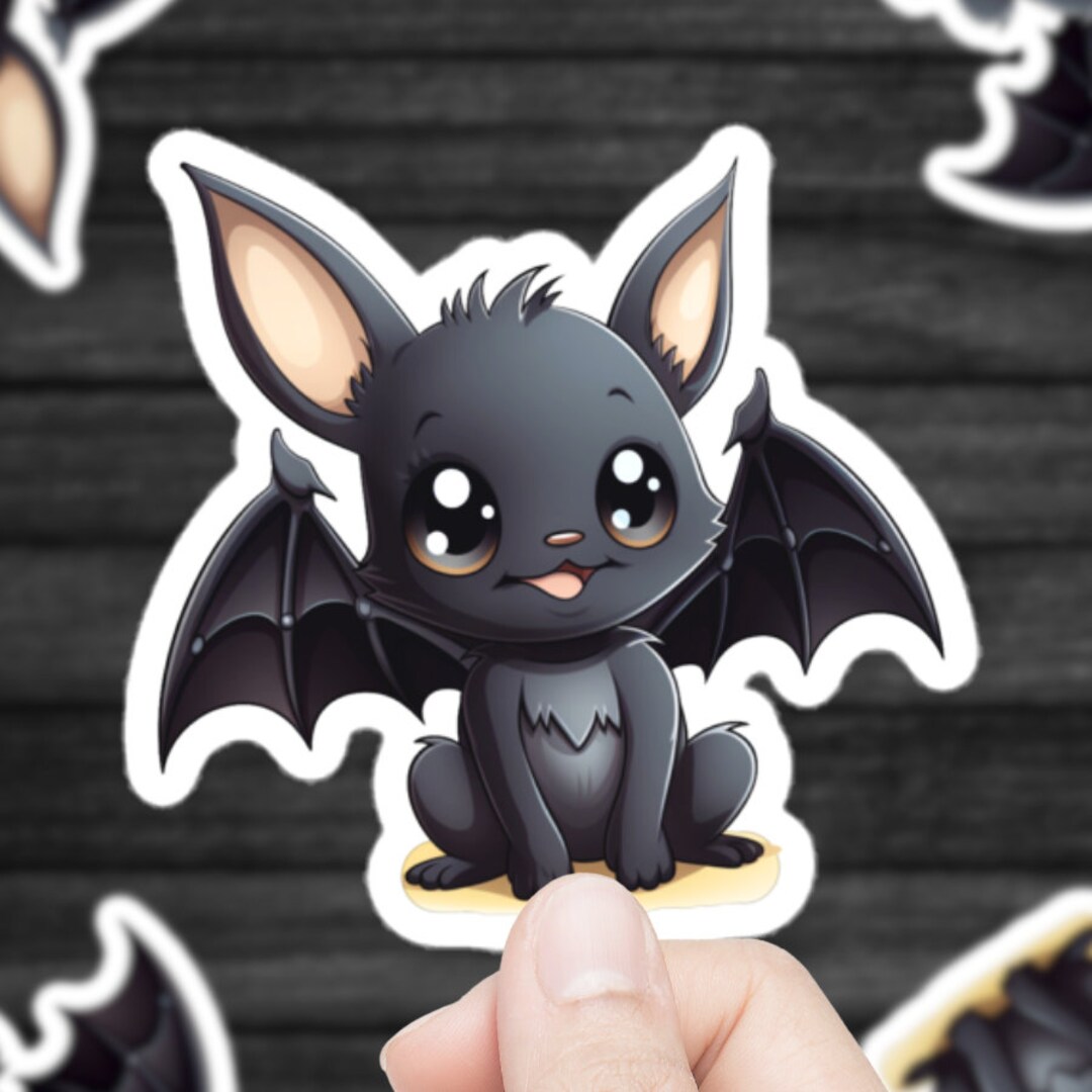 Cute Bat Sticker | Halloween Sticker | Fall Sticker | Animal Stickers ...