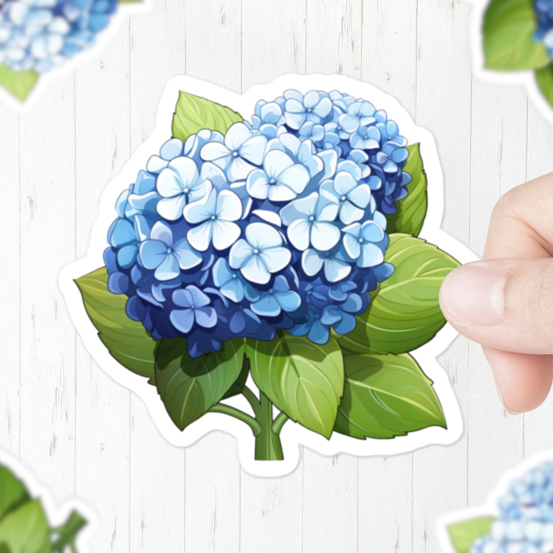 Hydrangea Sticker | Nature Sticker | Garden Sticker | Cute Sticker ...