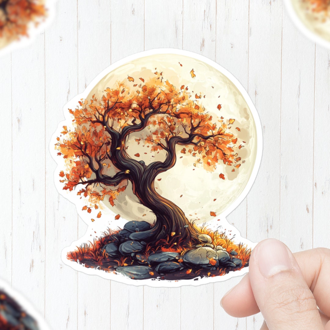 Fall Tree Sticker | Fall Tree | Tree Stickers | Fall Forest | Fall ...