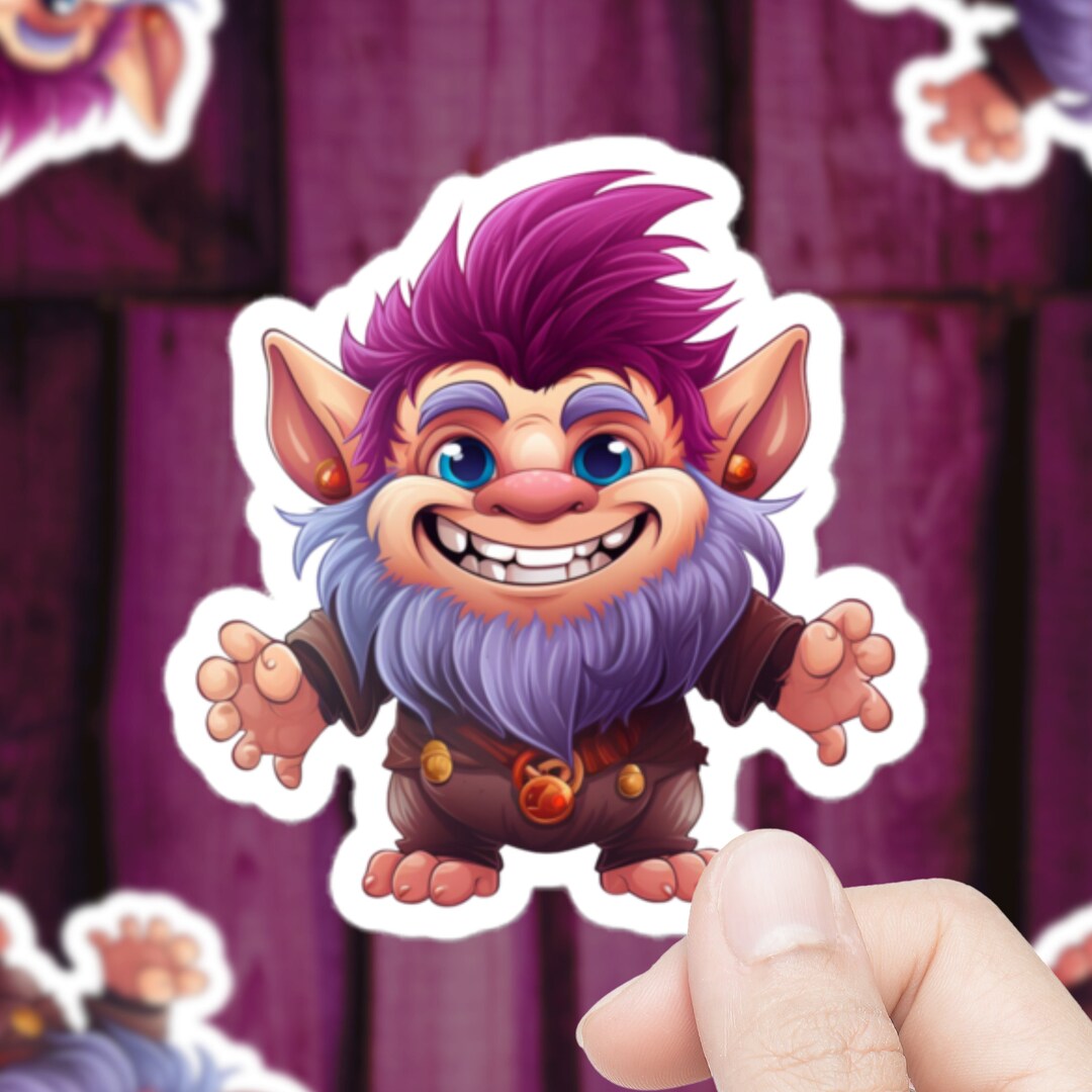 Troll Sticker | Magical Troll | Magical Sticker | Purple Troll ...