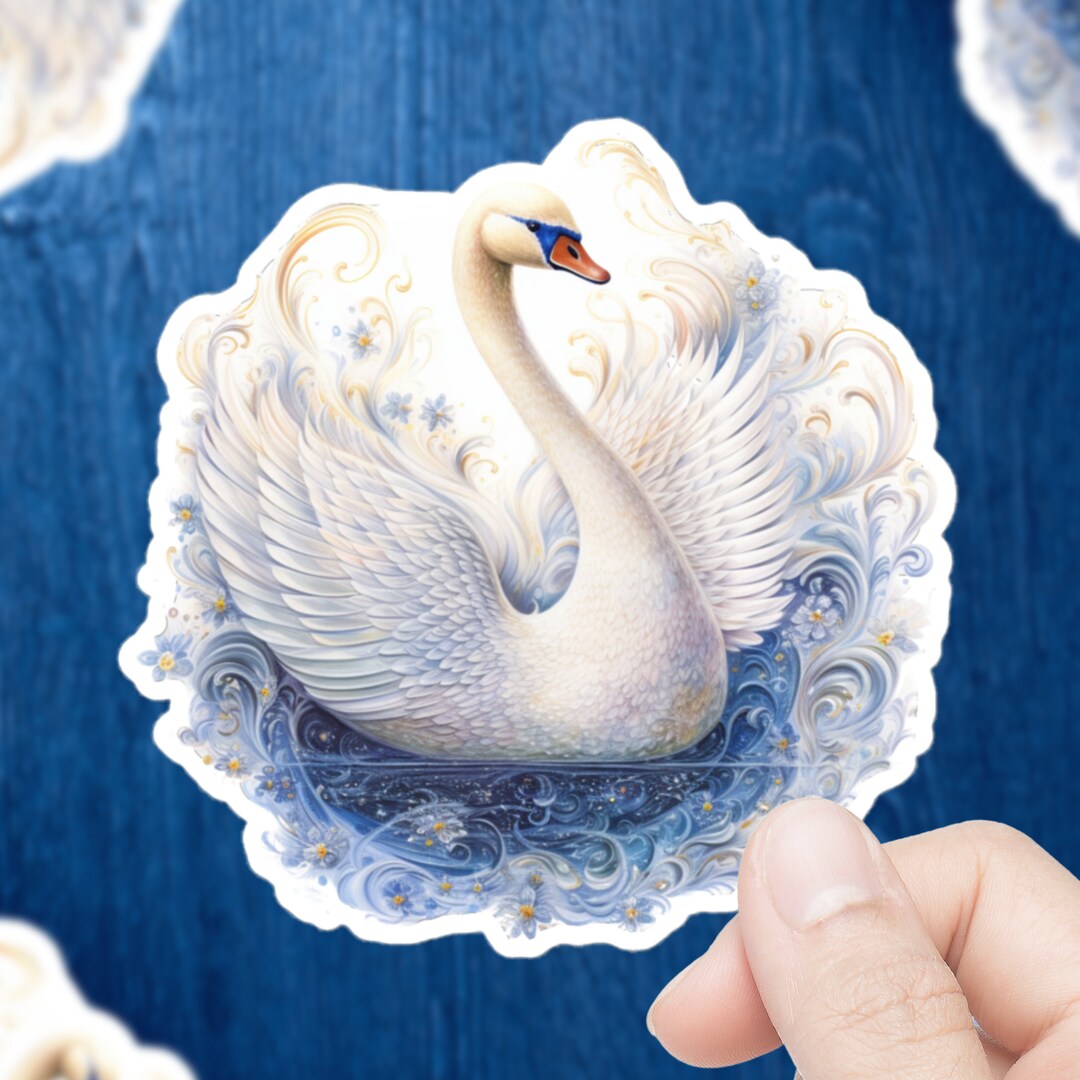 Swan Sticker | Mystical Sticker | Magical Swan | Animal Sticker ...