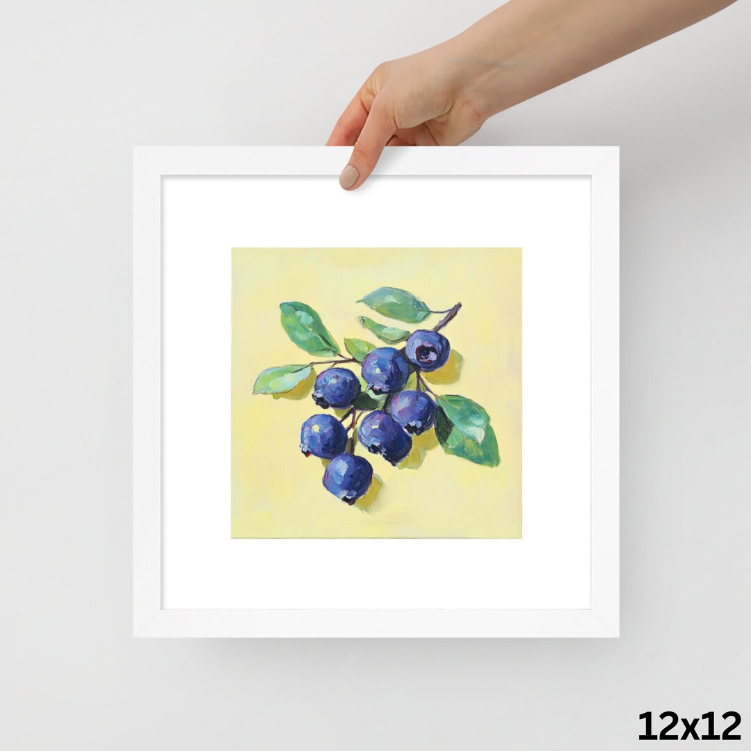 Blueberry Painting Digital Download | Fruit Wall Art | Nature Art ...