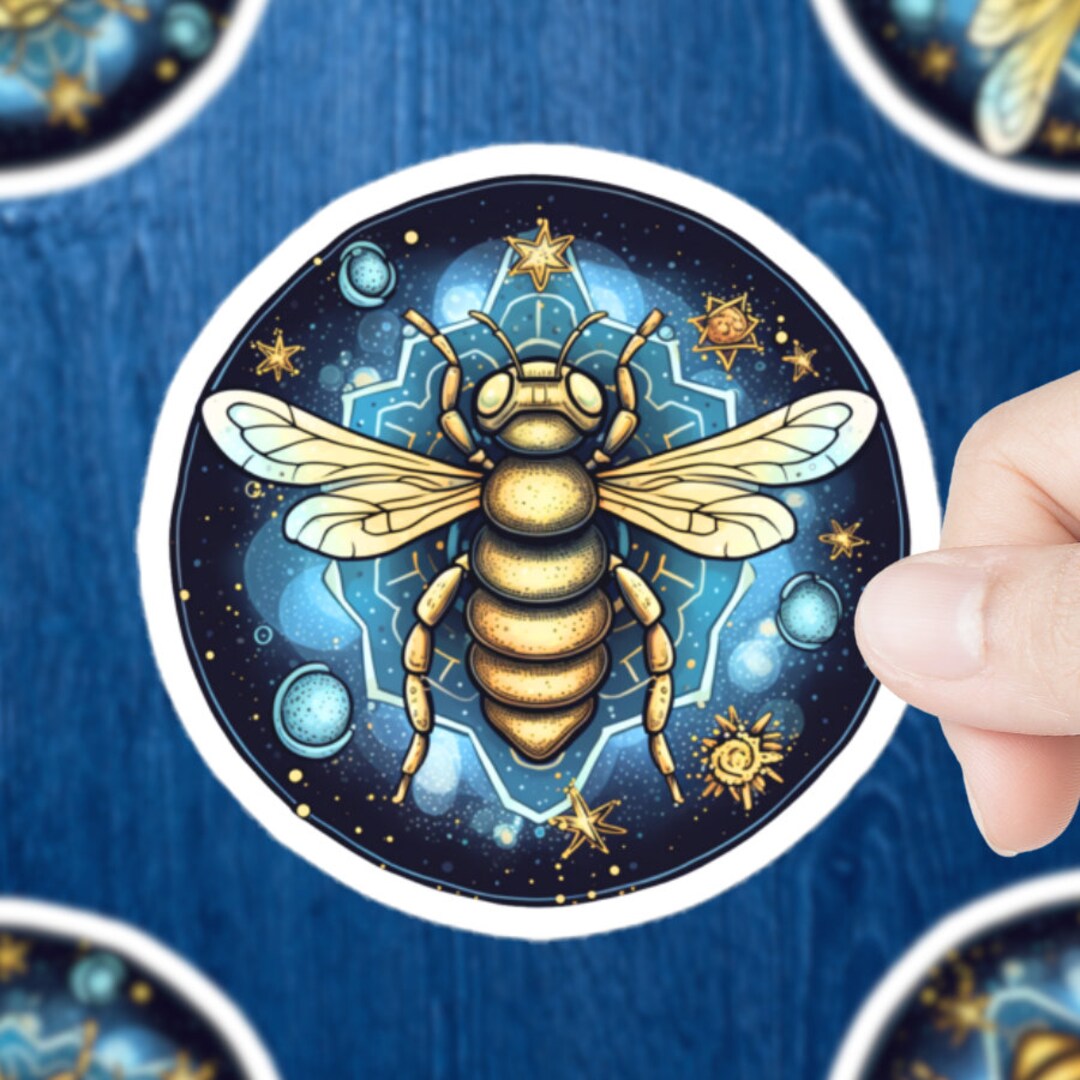 Celestial Bee Sticker | Bee Art | Animal Stickers | Bug Sticker | Bees ...
