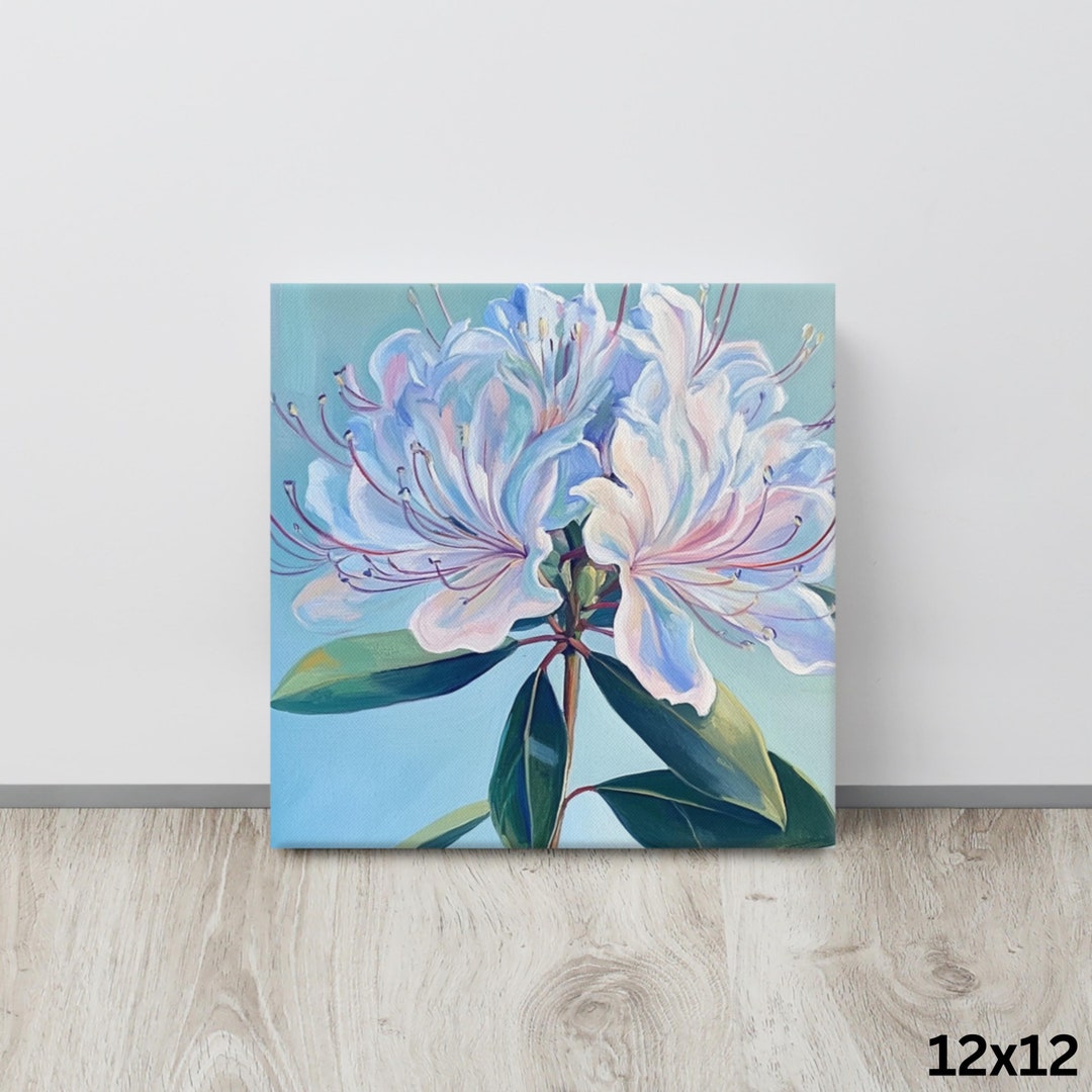 Myrtle Flower Canvas Print | Large Painting Print | Flower Wall Art ...