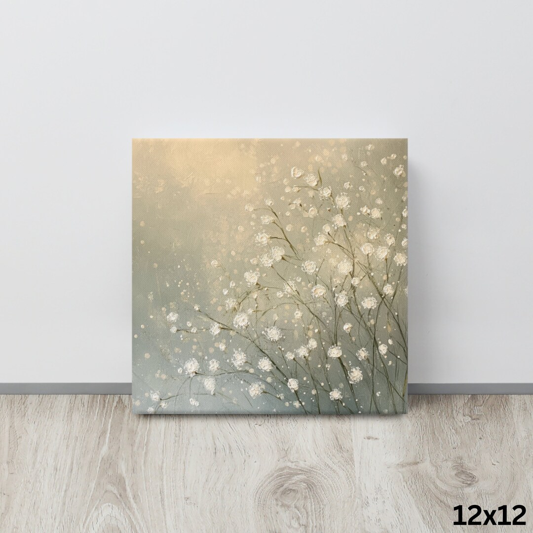 Baby's Breath Canvas Painting Print | Large Wall Art | Flower Wall Art ...