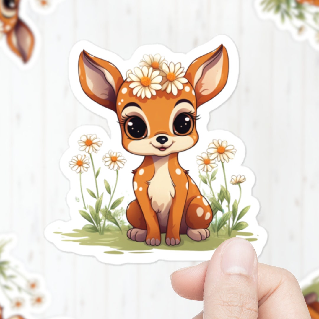 Deer Sticker | Cute Stickers | Animal Stickers | Cute Deer | Doe ...