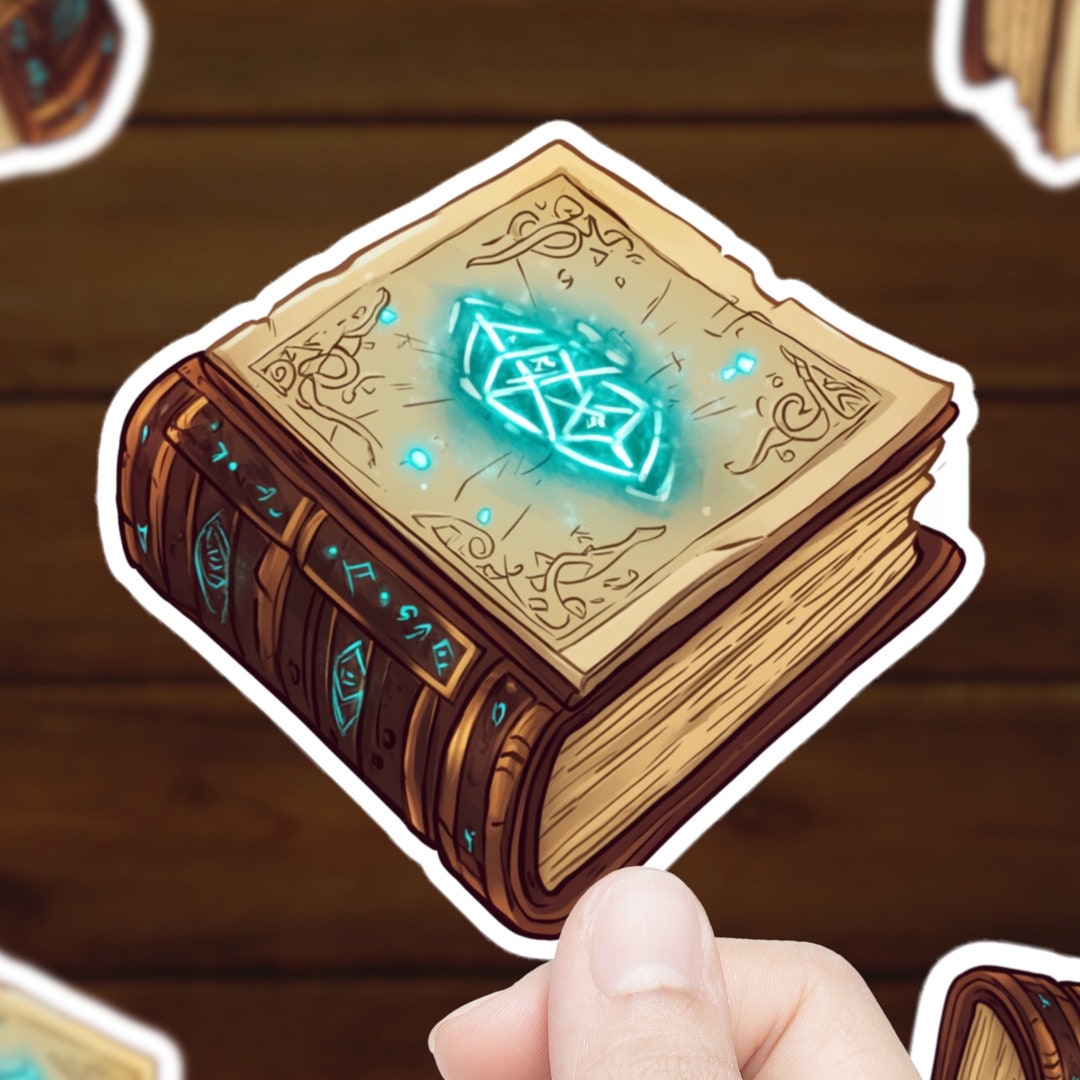 Magical Book Sticker | Book Stickers | Enchanted Book | Mystical Book ...