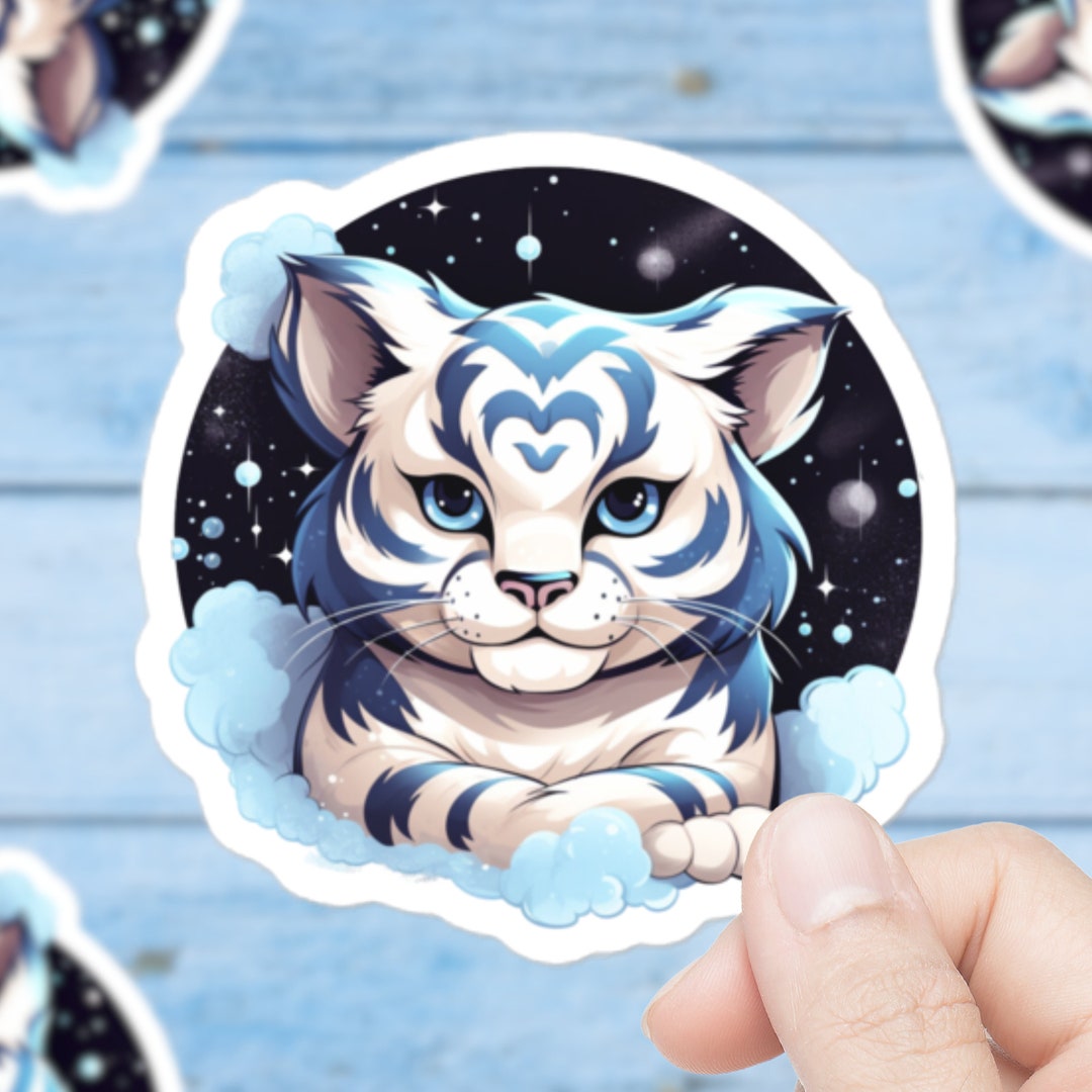 Celestial Tiger Sticker | Starry Night | Cute Tiger Sticker | Animal ...