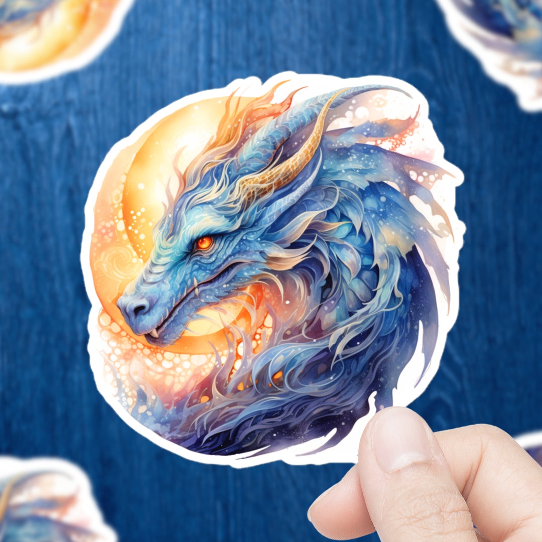 Dragon Sticker | Mystical Stickers | Dragon Art | Mythical Creature ...