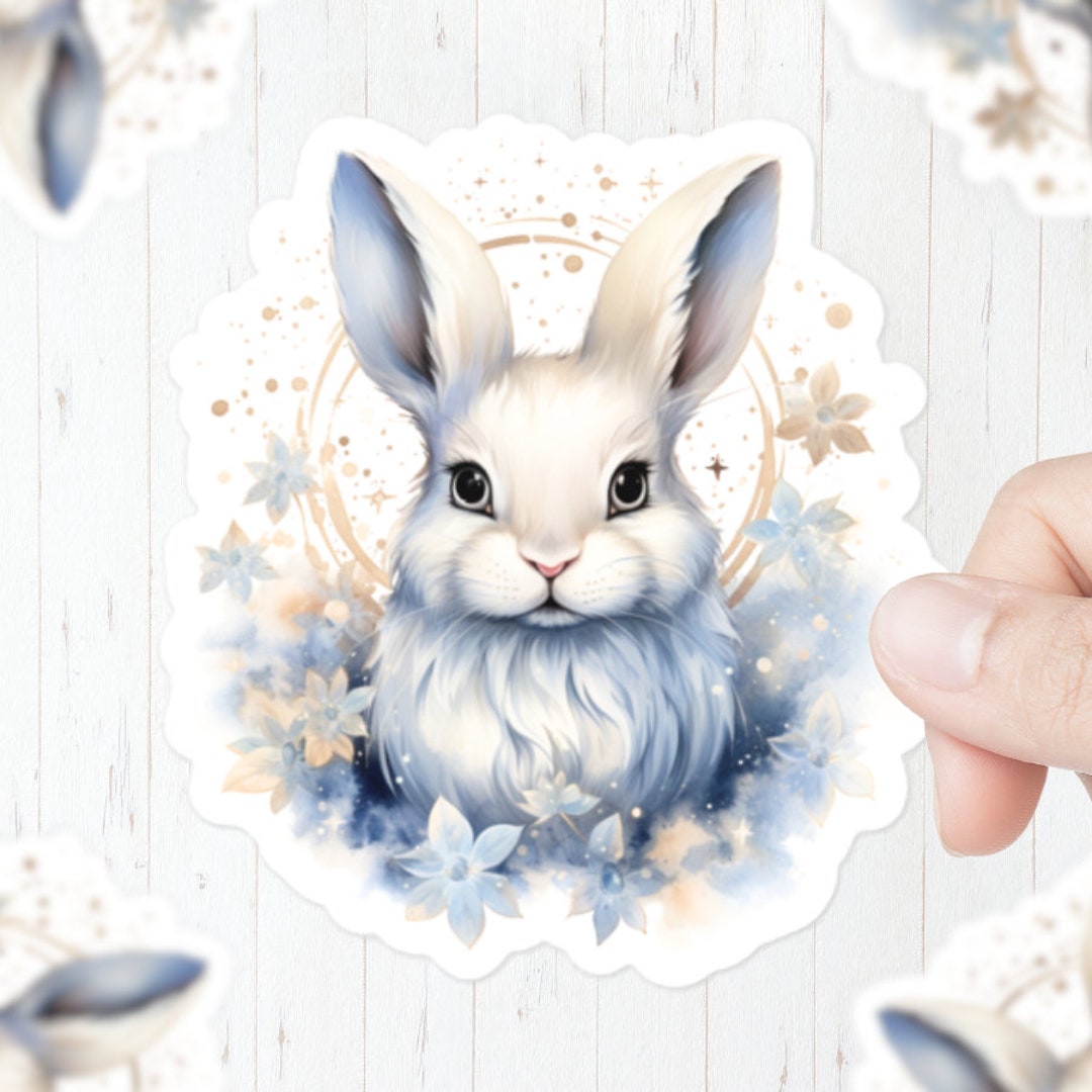 Celestial Rabbit Sticker Bunny Sticker Magical Sticker - Etsy