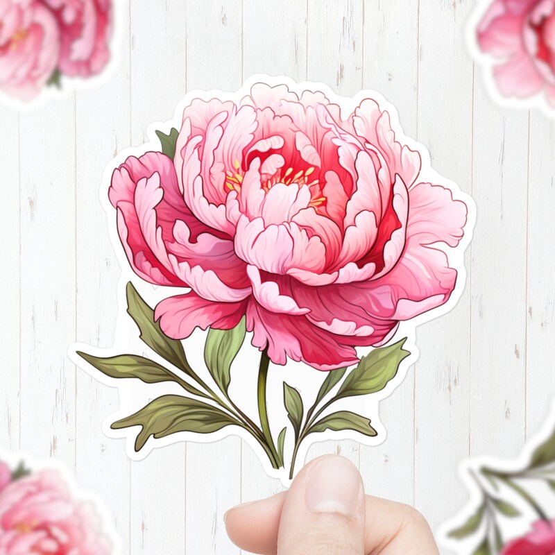 Peonies Stickers - Etsy