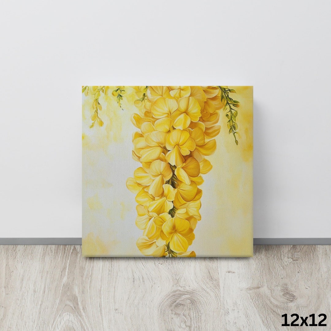 Laburnum Flower Wall Art | Painting Print | Canvas Print | Vine Wall ...