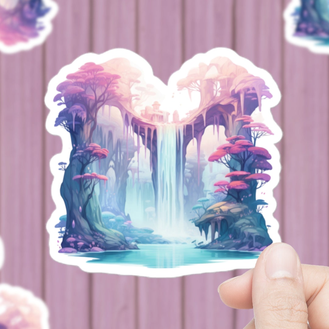 Waterfall Sticker Water Sticker River Sticker Waterfall Art Outdoors ...