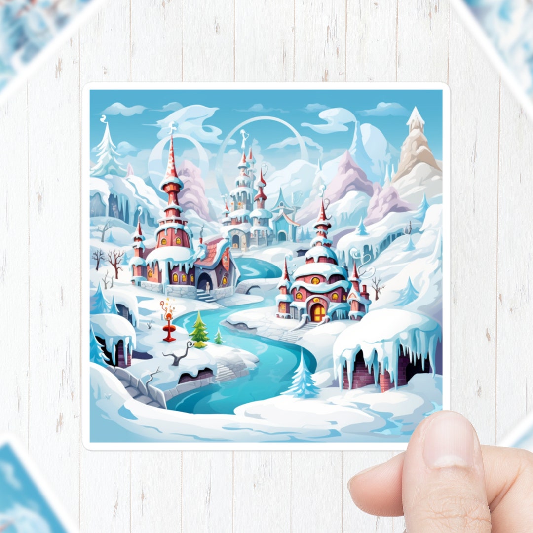 Winter Wonderland | Snowy Sticker | Fantasy Land | Snow Art | Christmas ...