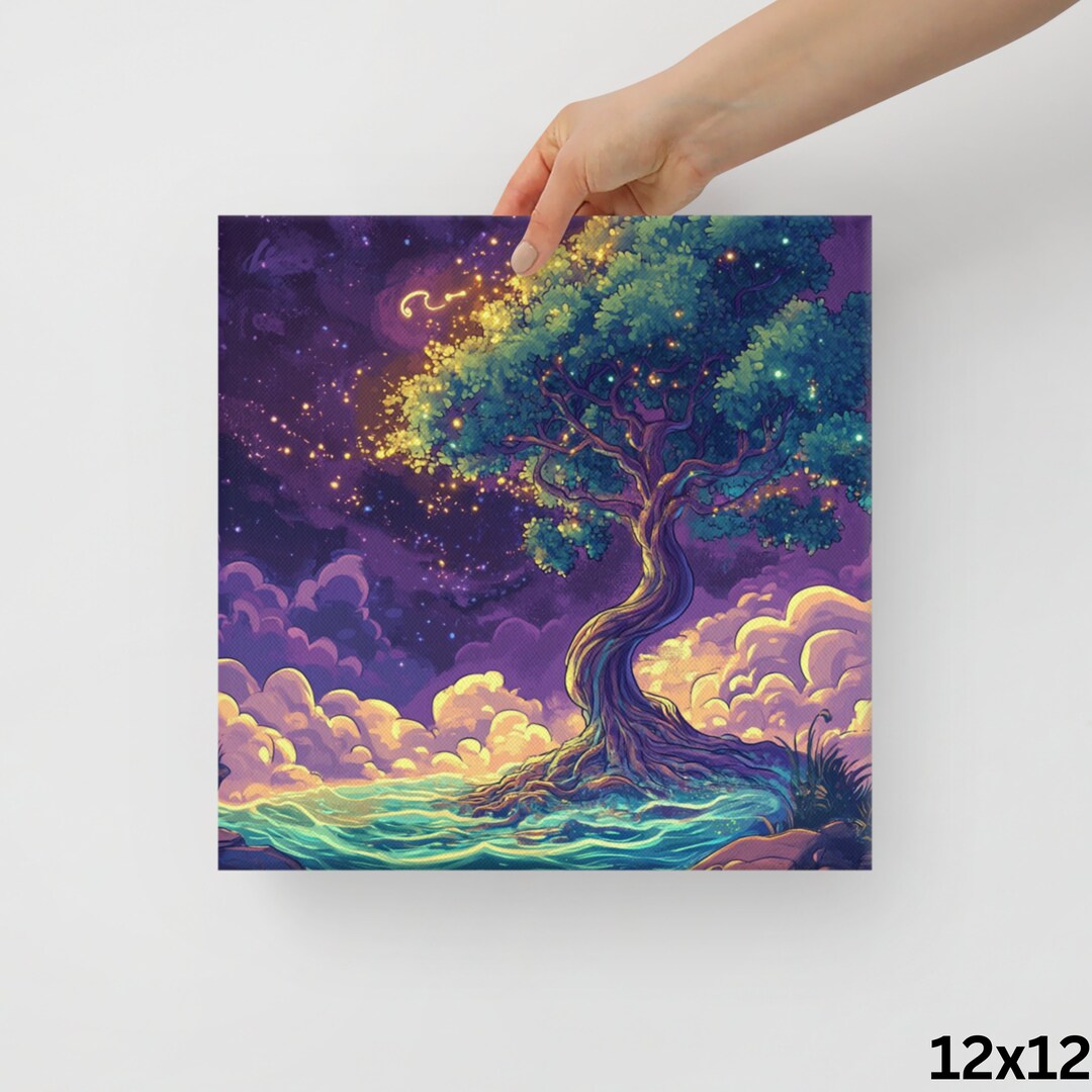 Mystical Tree Canvas Print | Fantasy Tree Art | Art Prints | Ready to ...
