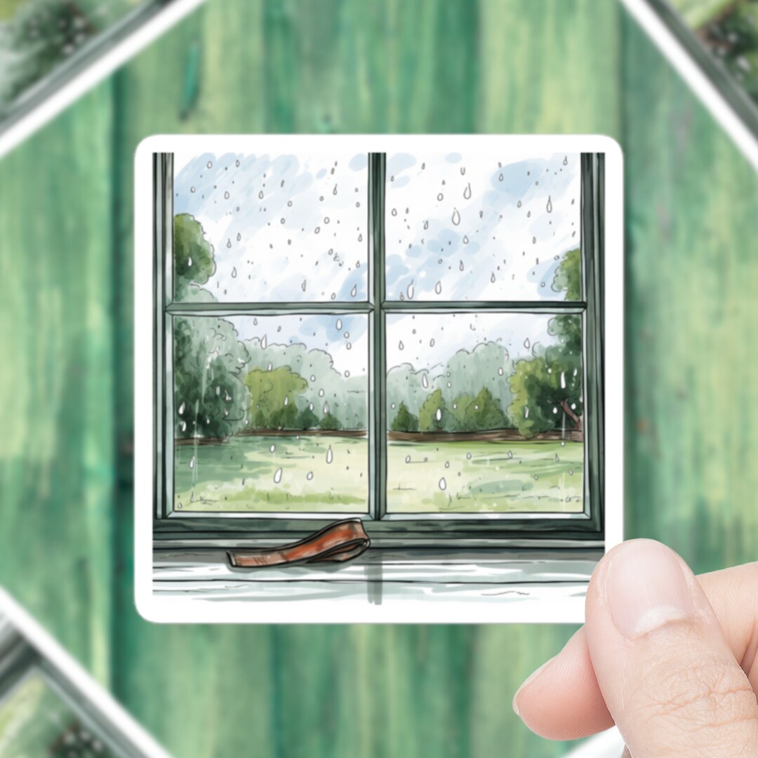 Rainy Window Sticker | Magical Sticker | Tree Stickers | Fall Rain ...