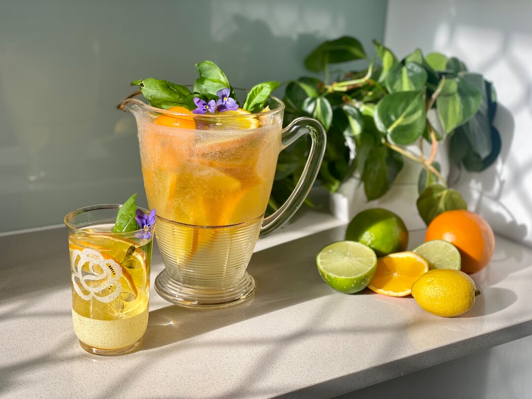 MCM Sunny Water Jug Set With 4 Tumblers - Etsy
