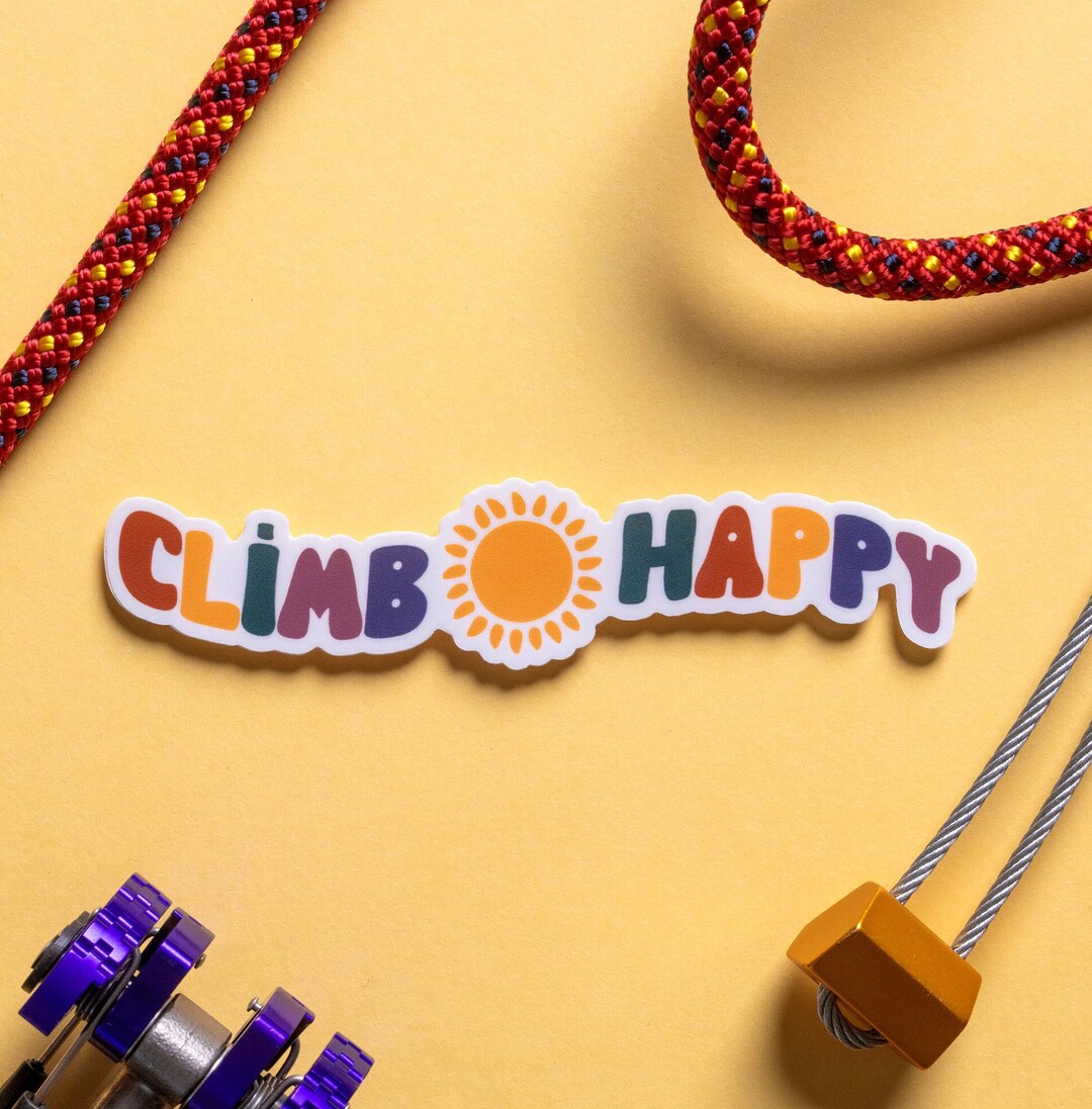 Climb Happy Sticker - Etsy