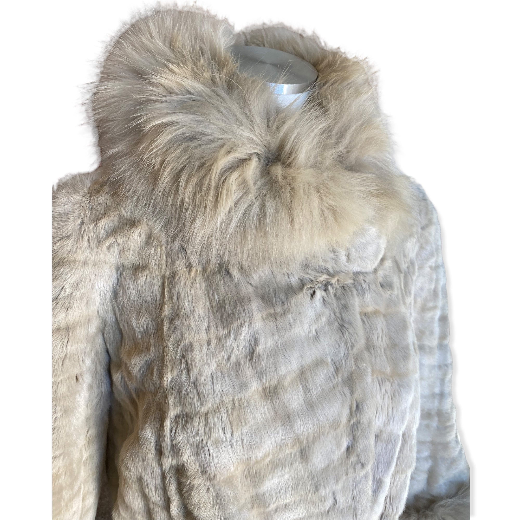 Vintage Taupe Ermine Fur Coat - Etsy