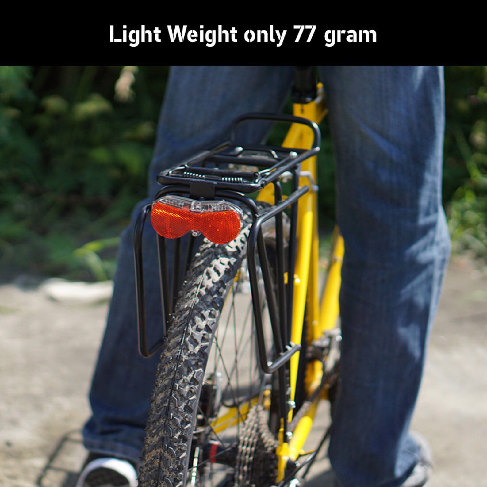 Rear Carrier Light 3 Super Bright Red LED, Quick-release With Batteries ...