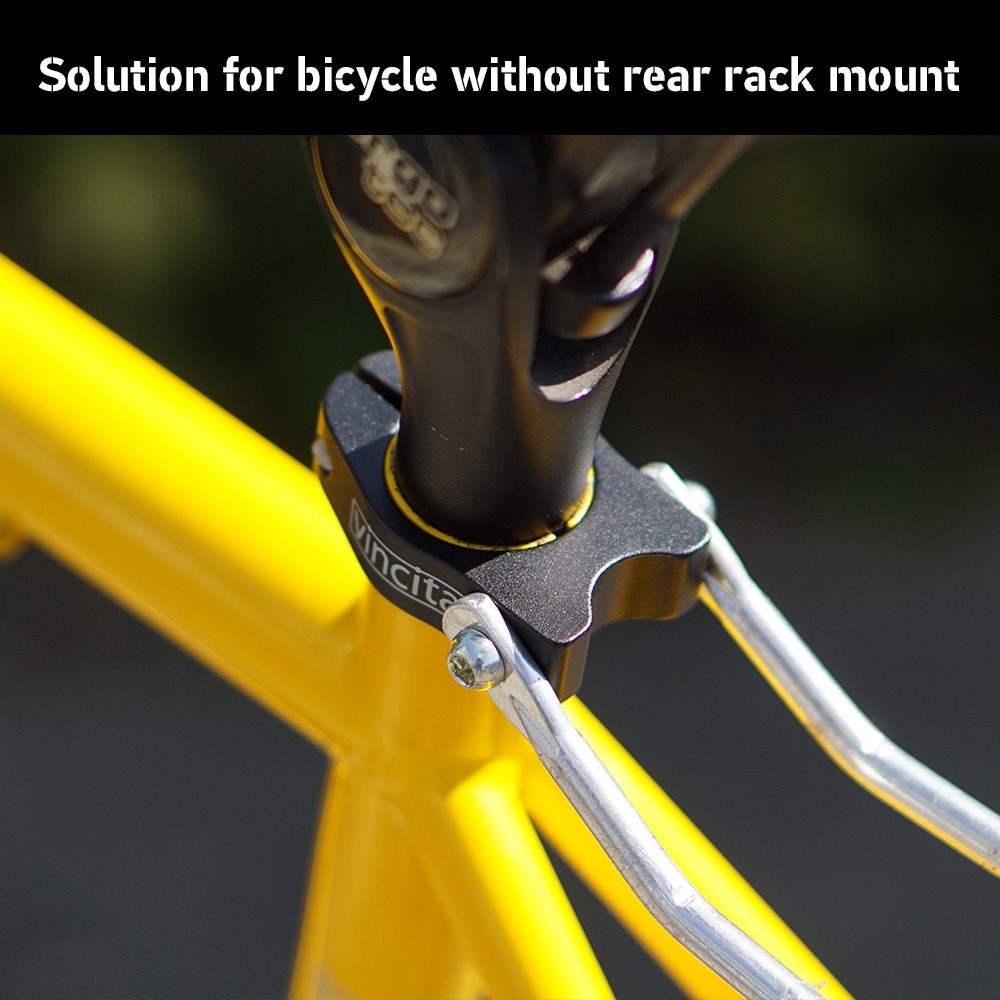 VINCITA Rack Mount Seatpost Clamp - for Bike Without Rear Rack Threaded ...