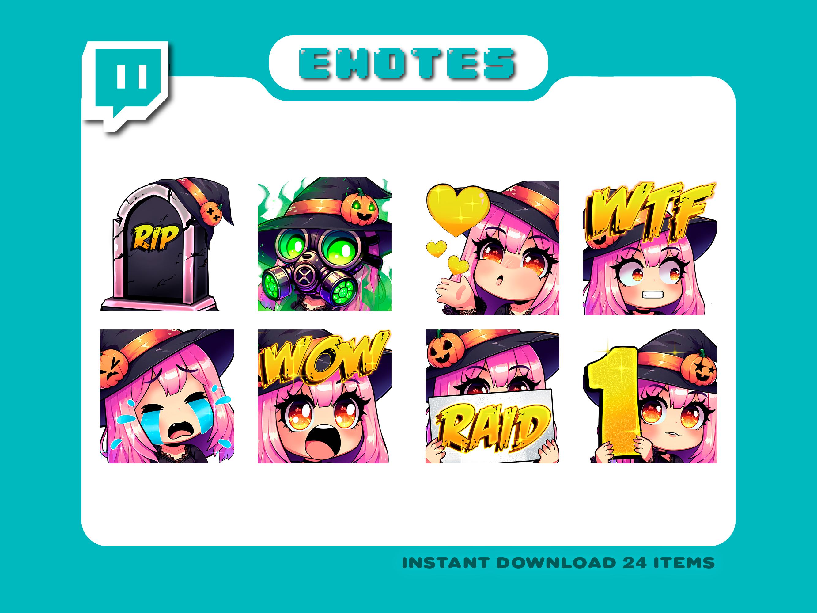 Twitch Emotes, Girl Emotes, Witch Emotes, Anime Emotes, Halloween ...