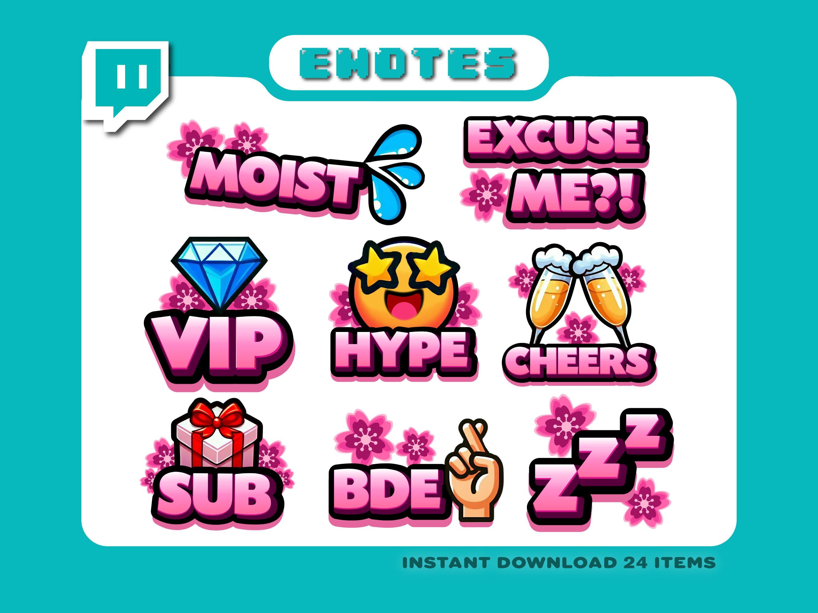 Twitch Emotes, Flower Emotes, Sakura Emotes, Text Emotes, Girl Emotes ...