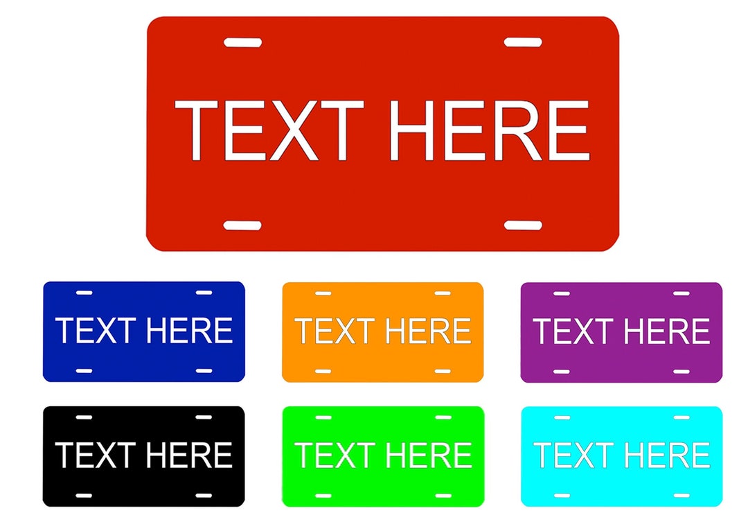 Custom License Plate Color License Plate Car Tag - Etsy