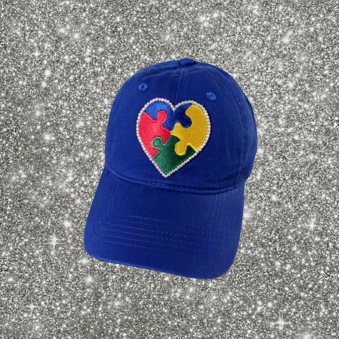 Personalized Autism Piece Bling Cap - Etsy