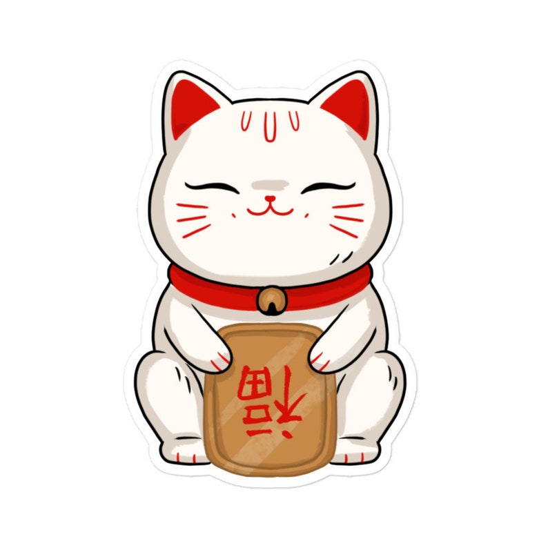 Lucky Cat Sticker Stickers for Laptop, Notebook, Phones Bubble-free - Etsy