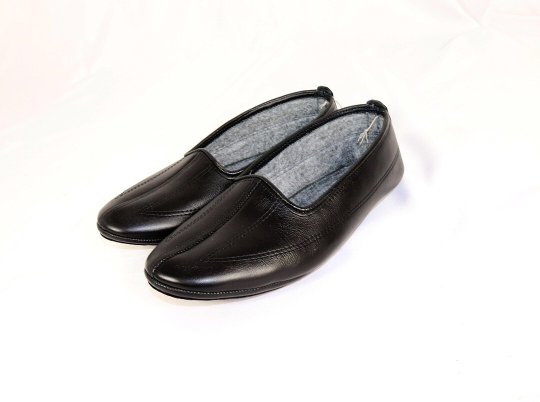 100% Leather Hajj Umrah Tawaf and House Shoes Black Umrah - Etsy