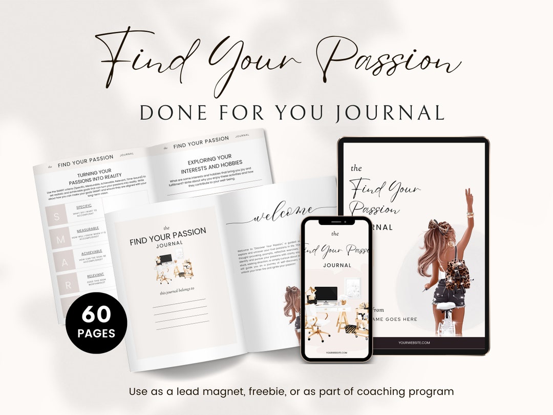 Find Your Passion Journal, Self-discovery, Self-exploration, Passion Planner, Personal ...