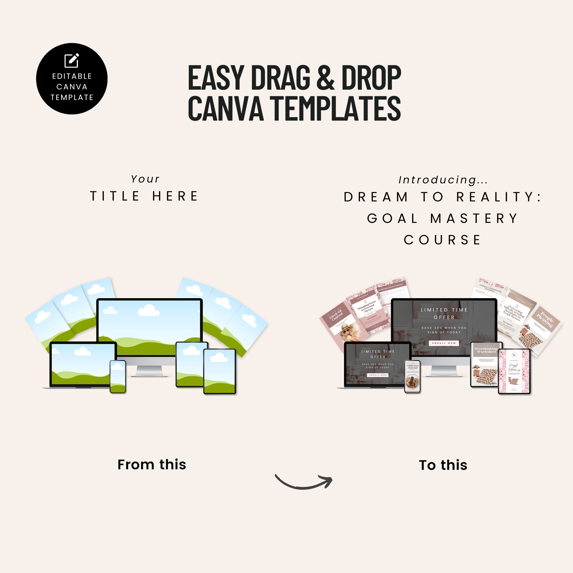 Etsy Listing Mockups Digital Product Mockup Canva Mockup Template