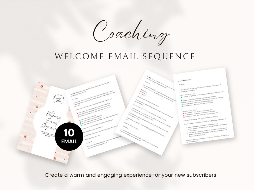 Welcome Email Template, Welcome Email Sequence, Coaching Welcome Email ...