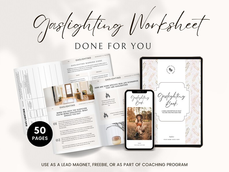 Gaslighting Worksheet, Gaslighting Tracker, Done for You Journal ...