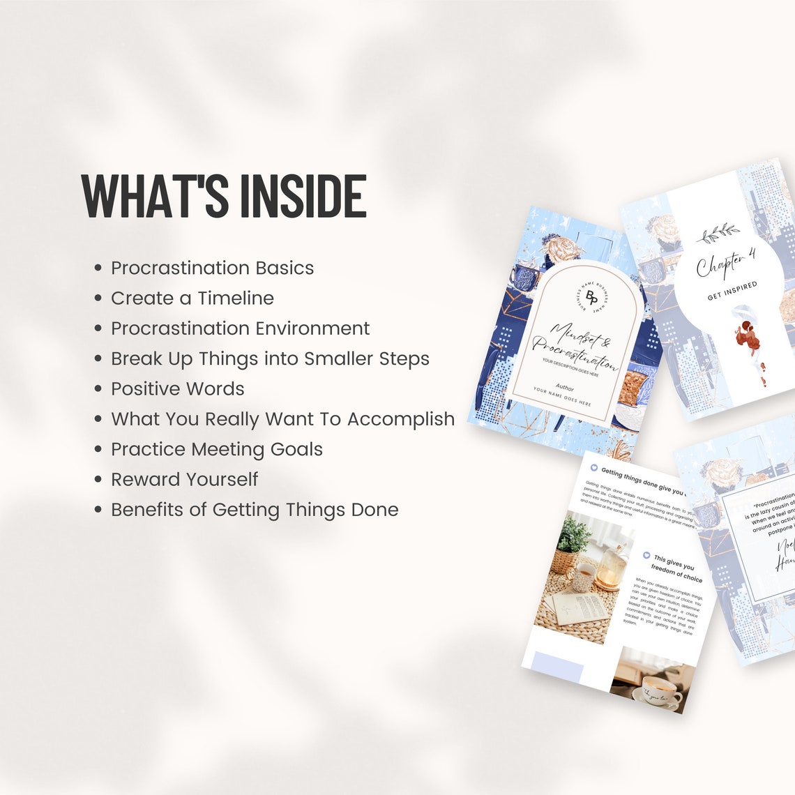 Mindset & Procrastination, Done for You, Coaching Workbook, Brandable ...