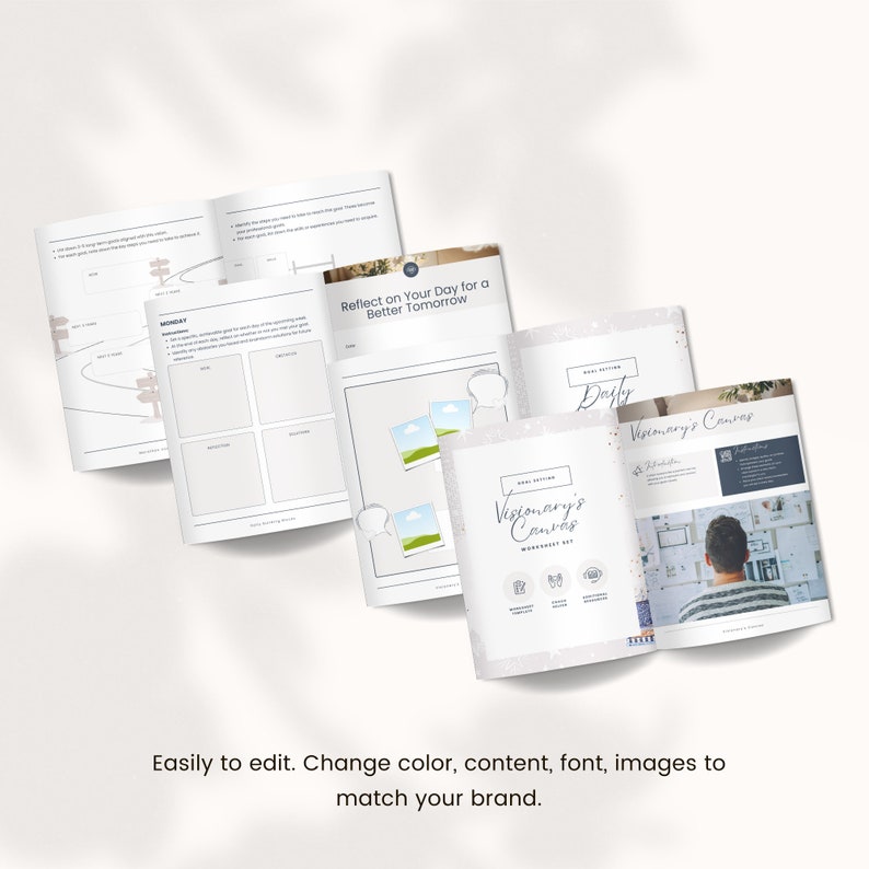 Goal Setting Worksheet Set, SMART Goals, Motivation Toolkit, Done for ...