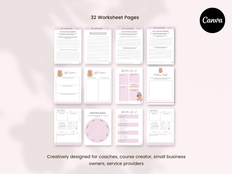 Self Acceptance Workbook Done for You Course Lead Magnet - Etsy