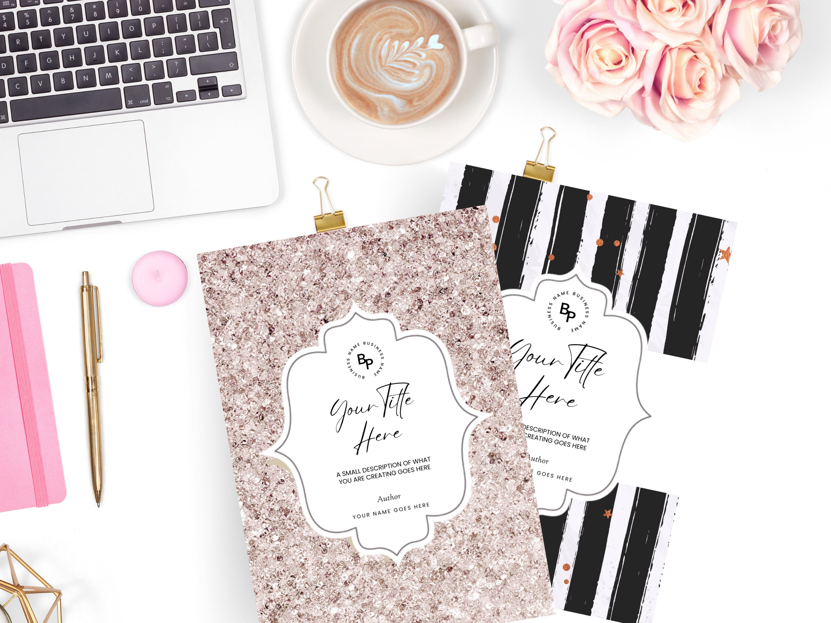 60 Editable Cover Templates, Journal Cover, Book Cover, Ebook Cover ...