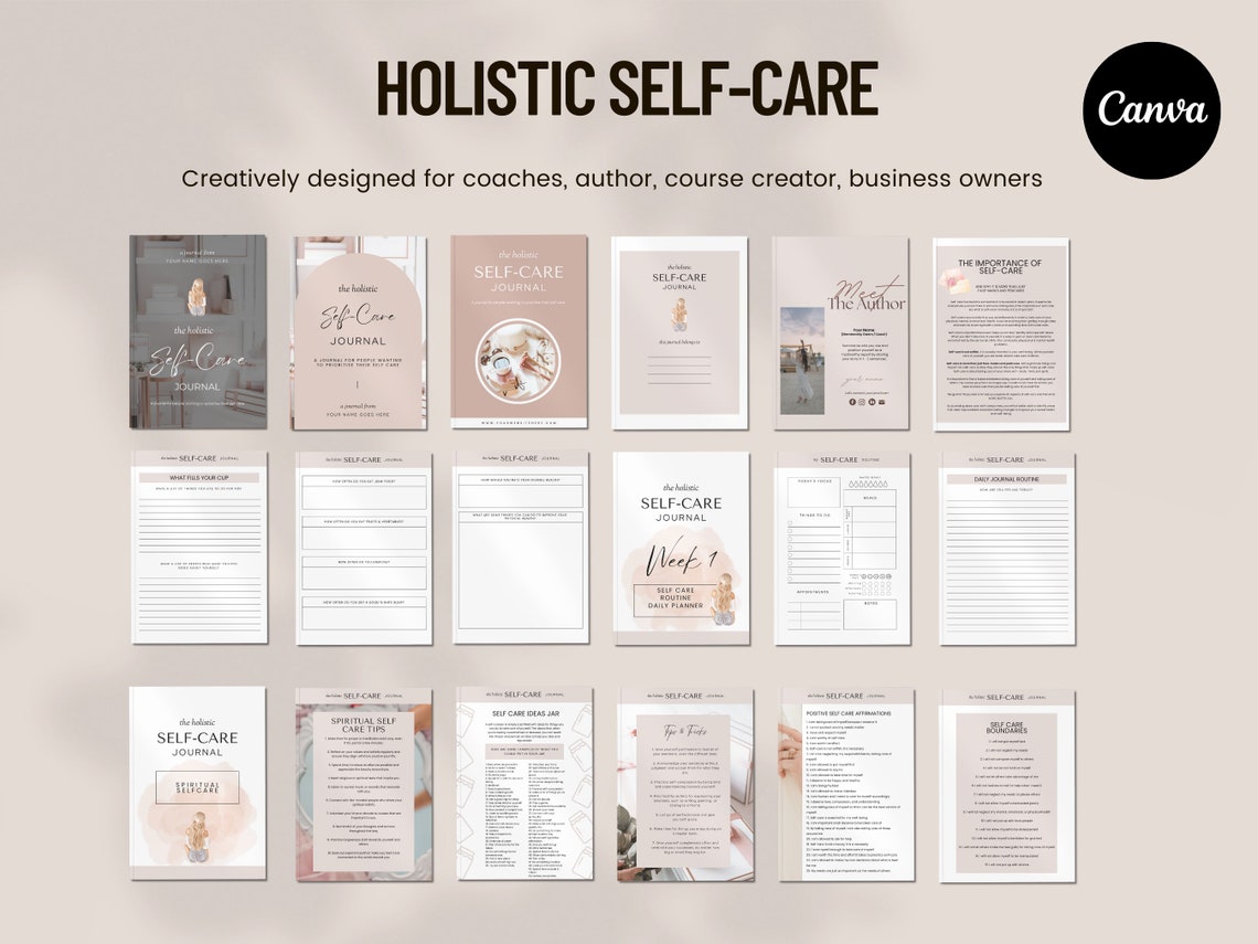 Holistic Self Care Journal, Done for You, Lead Magnet Workbook, Life ...