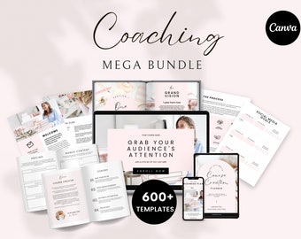Coaching Template Bundle, Coaching Canva Template, Coach Starter Kit ...
