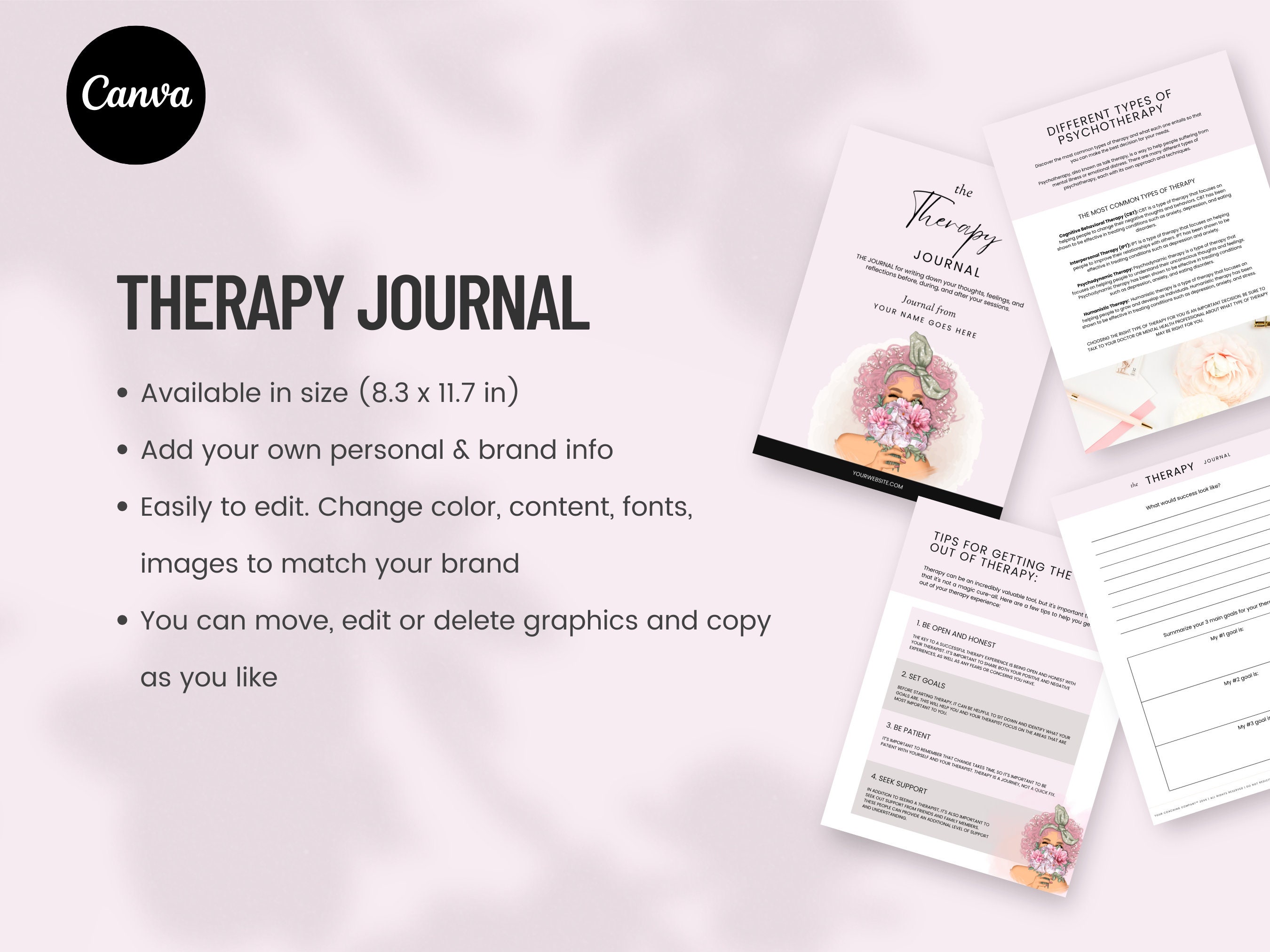 Therapy Journal, Mental Health Journal, Depression Therapy Journal ...